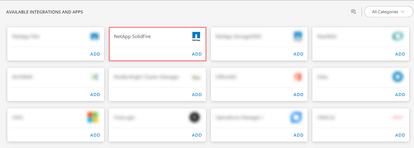 NetApp SolidFire | OpsRamp Documentation